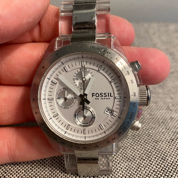 Fossil | Accessories | Timeless Silver Fossil Watch With Resin ...